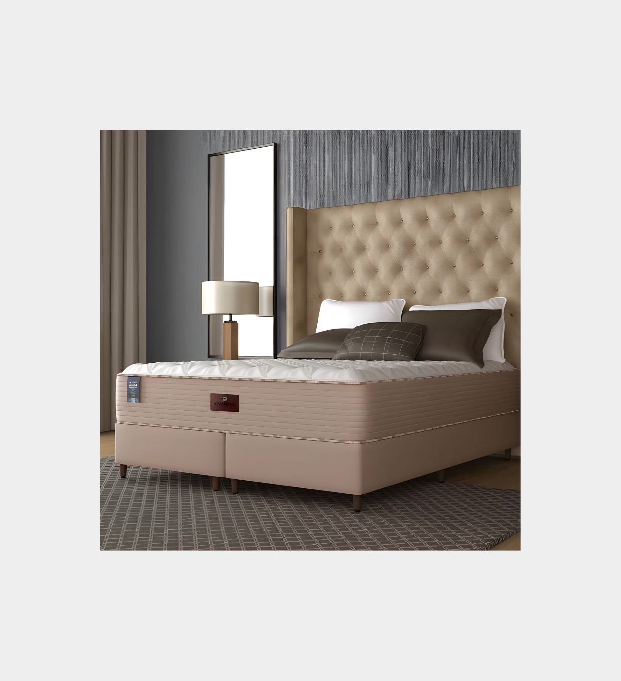 Cama Box + Colchão Simmons Sensations Moderate - Simmons Cuiabá-Loja de ...